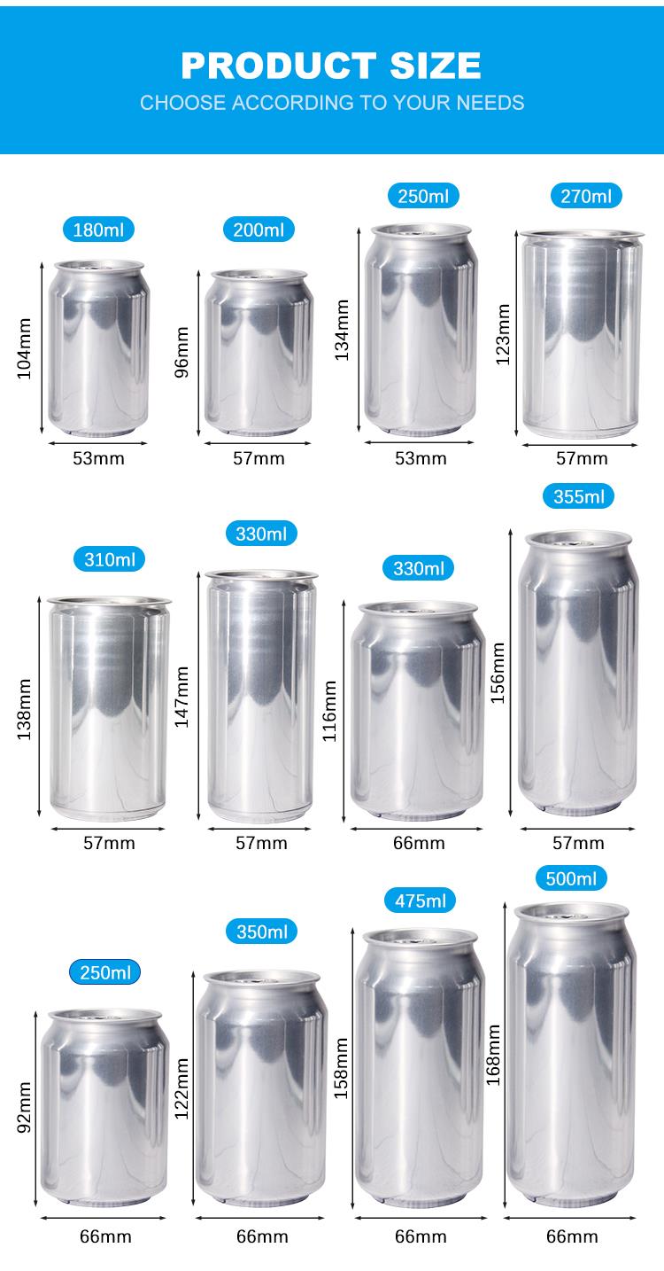 Aluminum can Wholesale Food Grade 330ml 500ml Beer Soda Coca Beverage ...